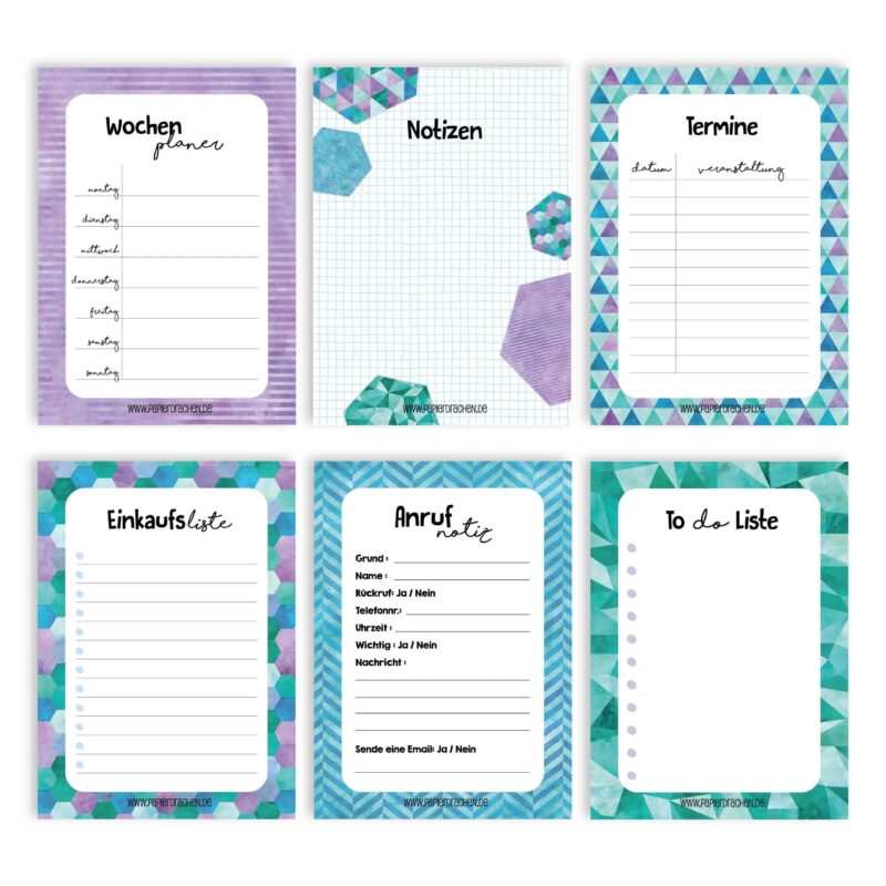 Notizblöcke im Set - Papierdrachen